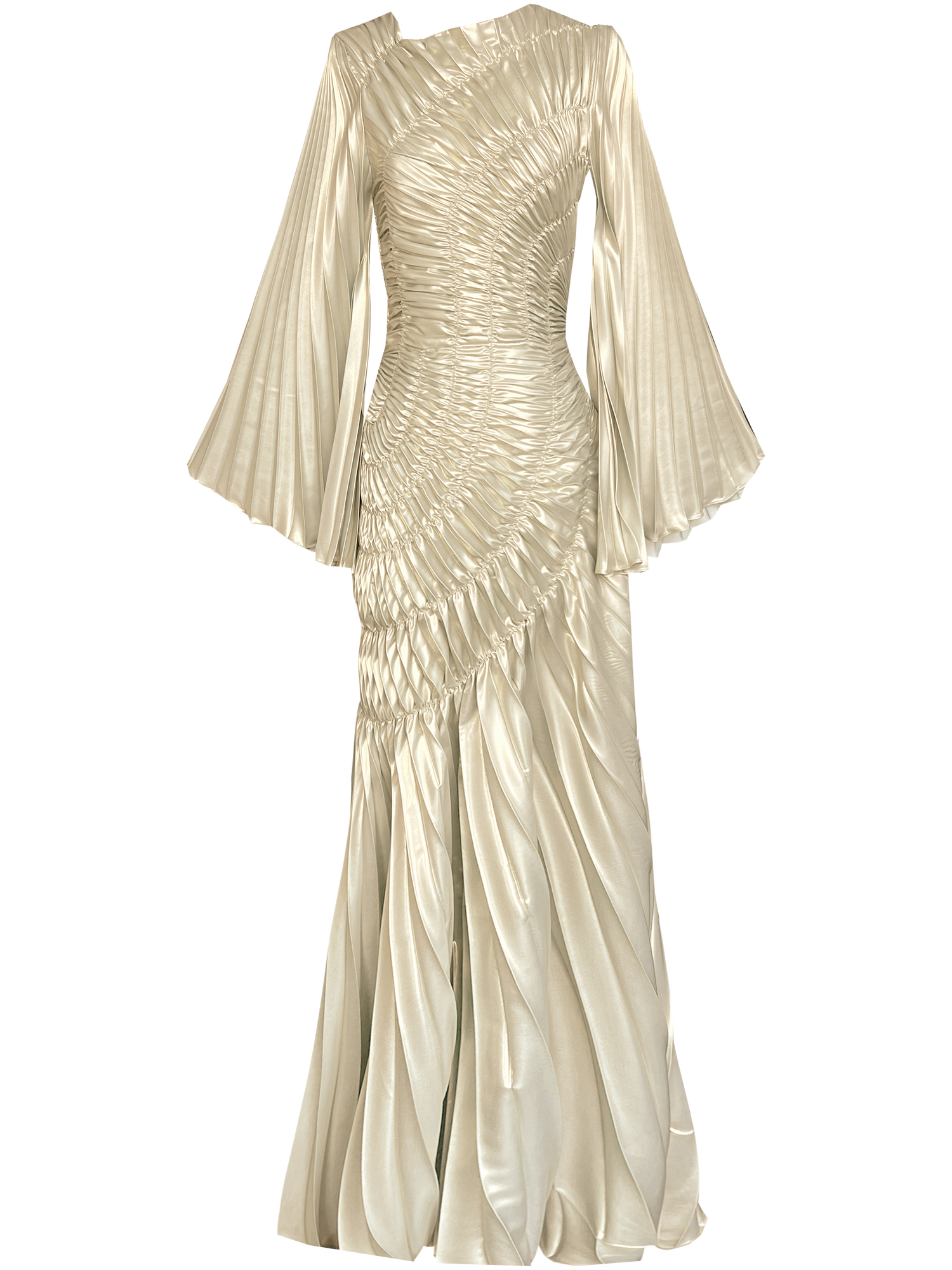 Georgia Hardinge - Shop - Fossilite Dress Floor Length Metallic