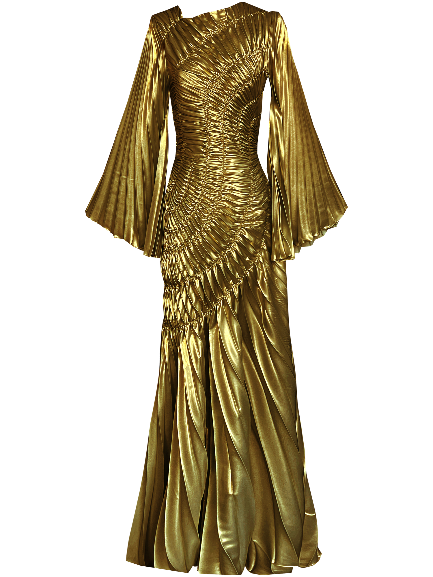 Georgia Hardinge - Shop - Fossilite Dress Floor Length Metallic
