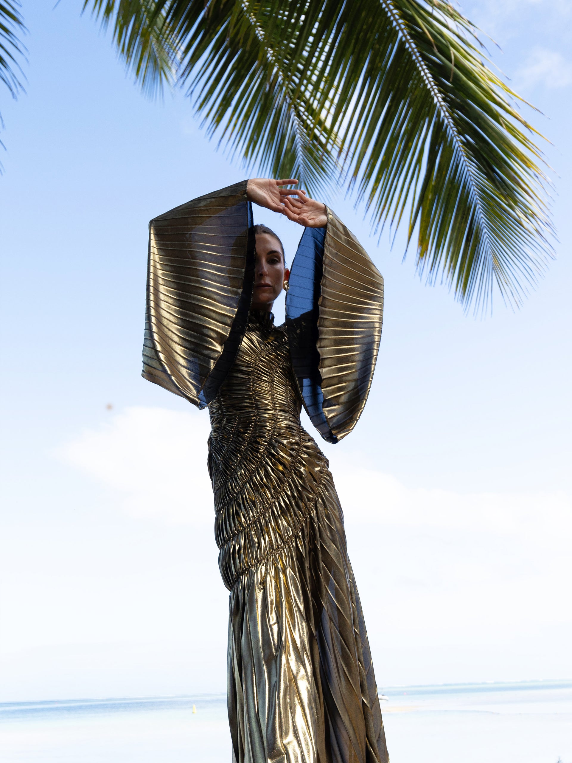 Georgia Hardinge - Shop - Fossilite Dress Floor Length Metallic